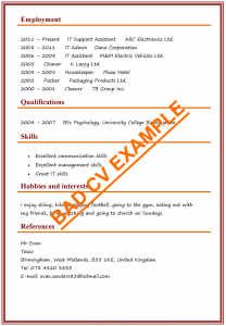 What makes this CV ineffective?