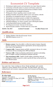 What makes this CV good and effective?