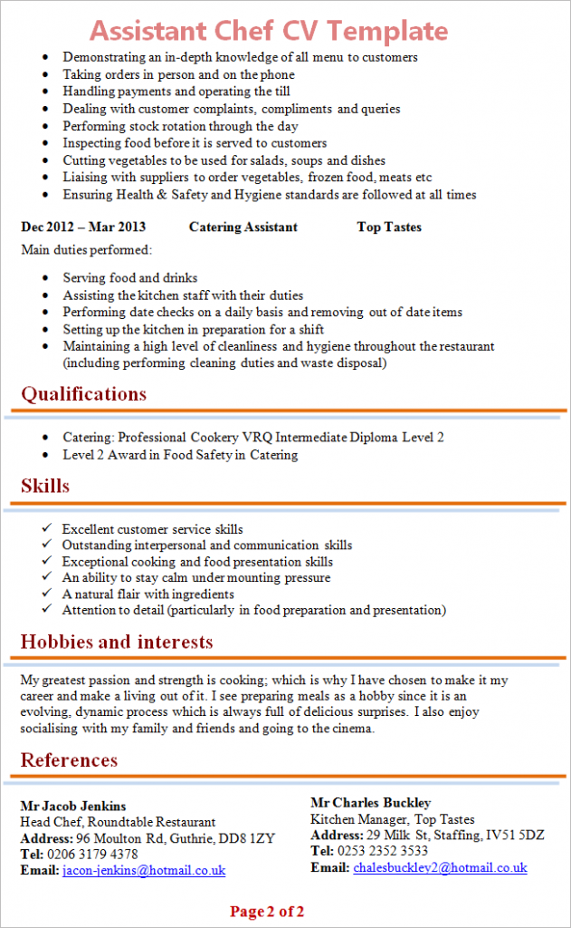 What makes this CV good and effective?