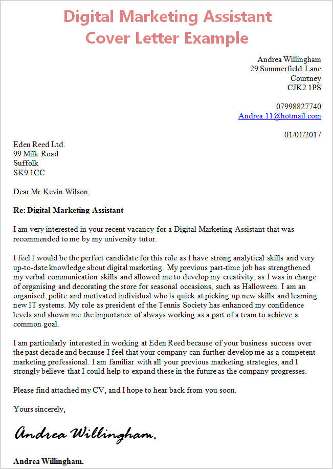 15 Design Assistant Cover Letter Cover Letter Example Cover Letter 